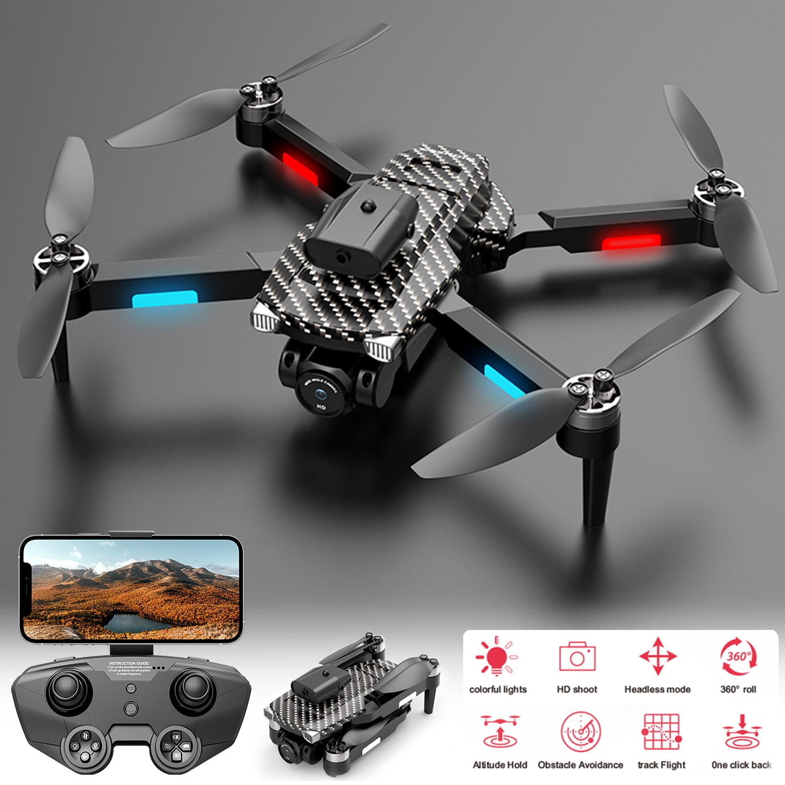 HOMBOTI Drones with Camera FPV Drone With ESC Camera Brushless Motor ...