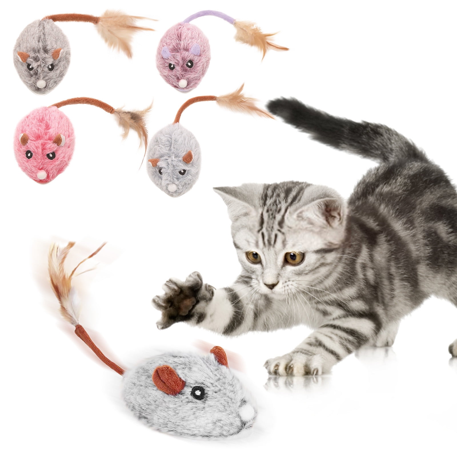 HOMBOTI Electronic Mice Cat Toys Moving Automatic Cat Toys for Cats ...