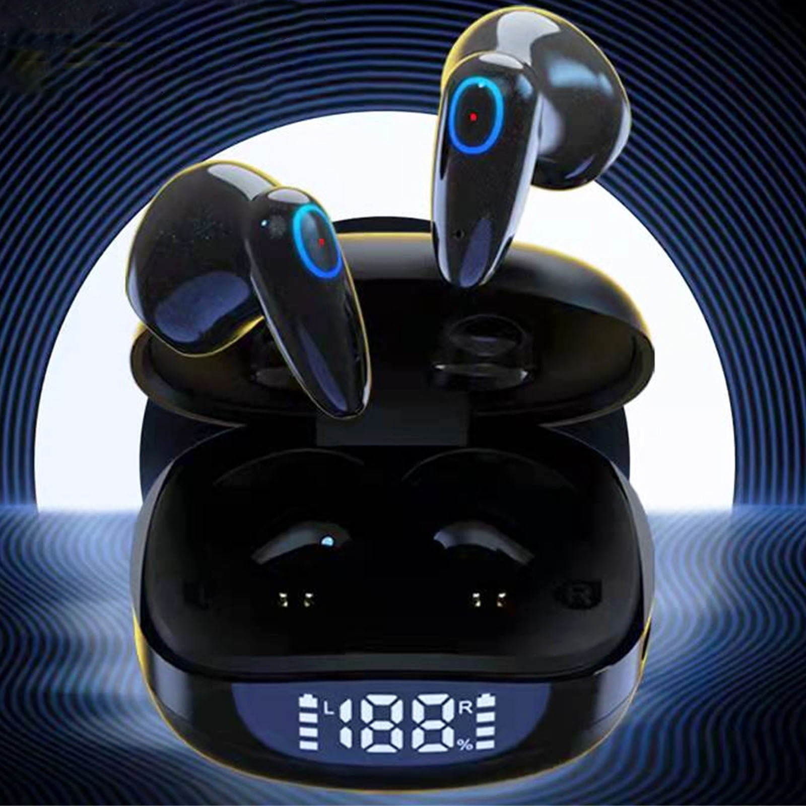 HOMBOTI Wireless Earbuds MIni Digital Display Control Wireless ...