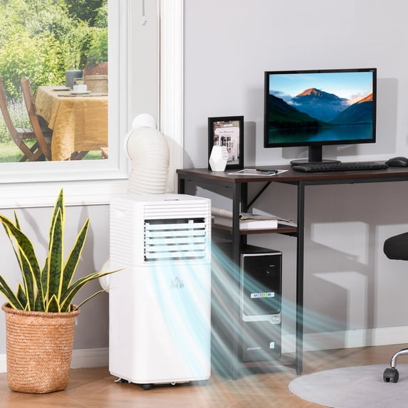 HOMCOM Small & Movable 10000 BTU Portable Air Conditioner, Dehumidifier ...