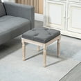 HOMCOM Decorative 16" Vintage Ottoman, Tufted Foot Stool with ...