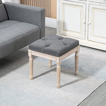 Davinci Universal Gliding Ottoman in Grey Finish with Cream Piping ...