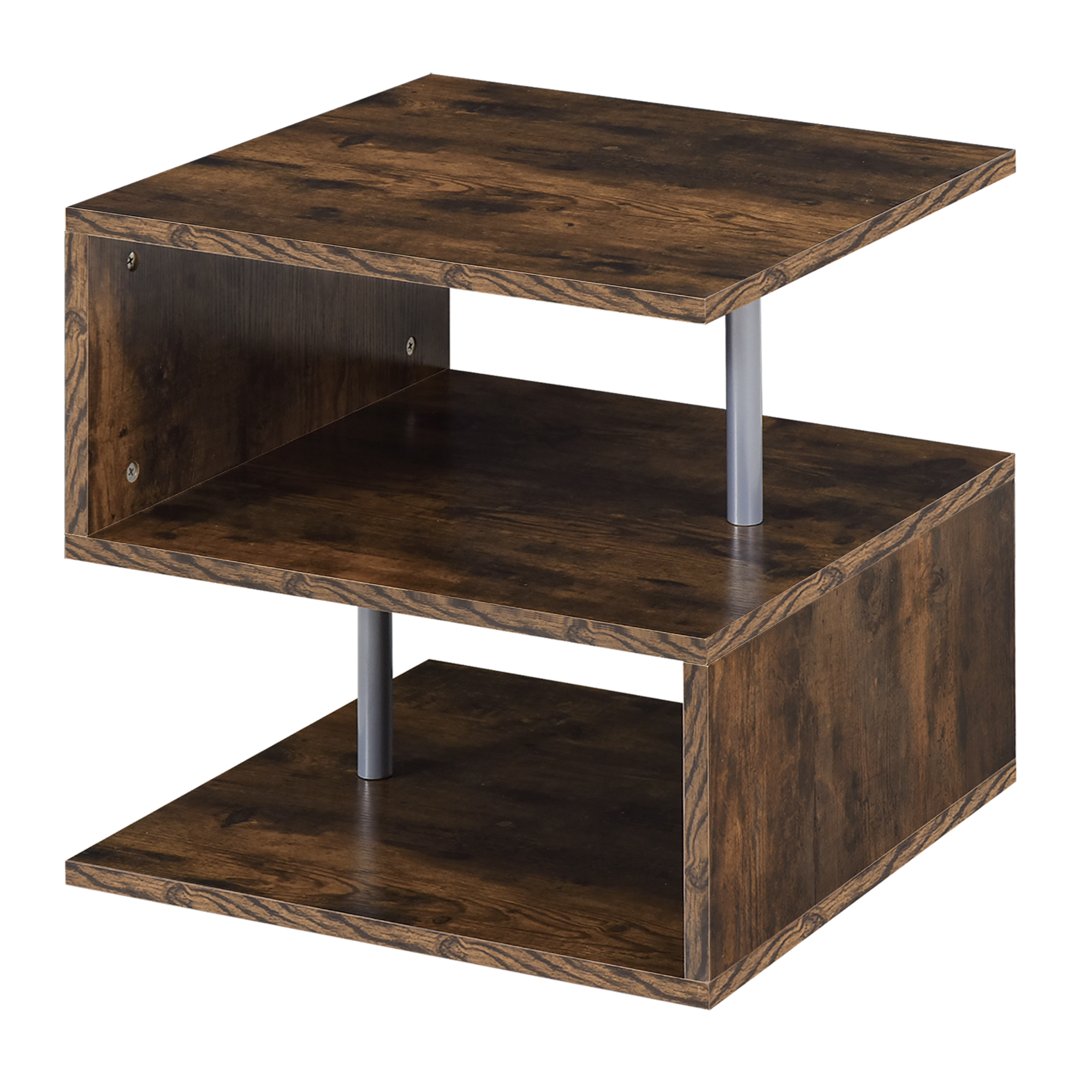 HOMCOM 20" Modern End Table, Accent Side Table, S-Shaped Coffee Table ...