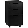 HOMCOM Small Space 3 Drawer Mobile File Cabinet, Rolling Printer Stand ...