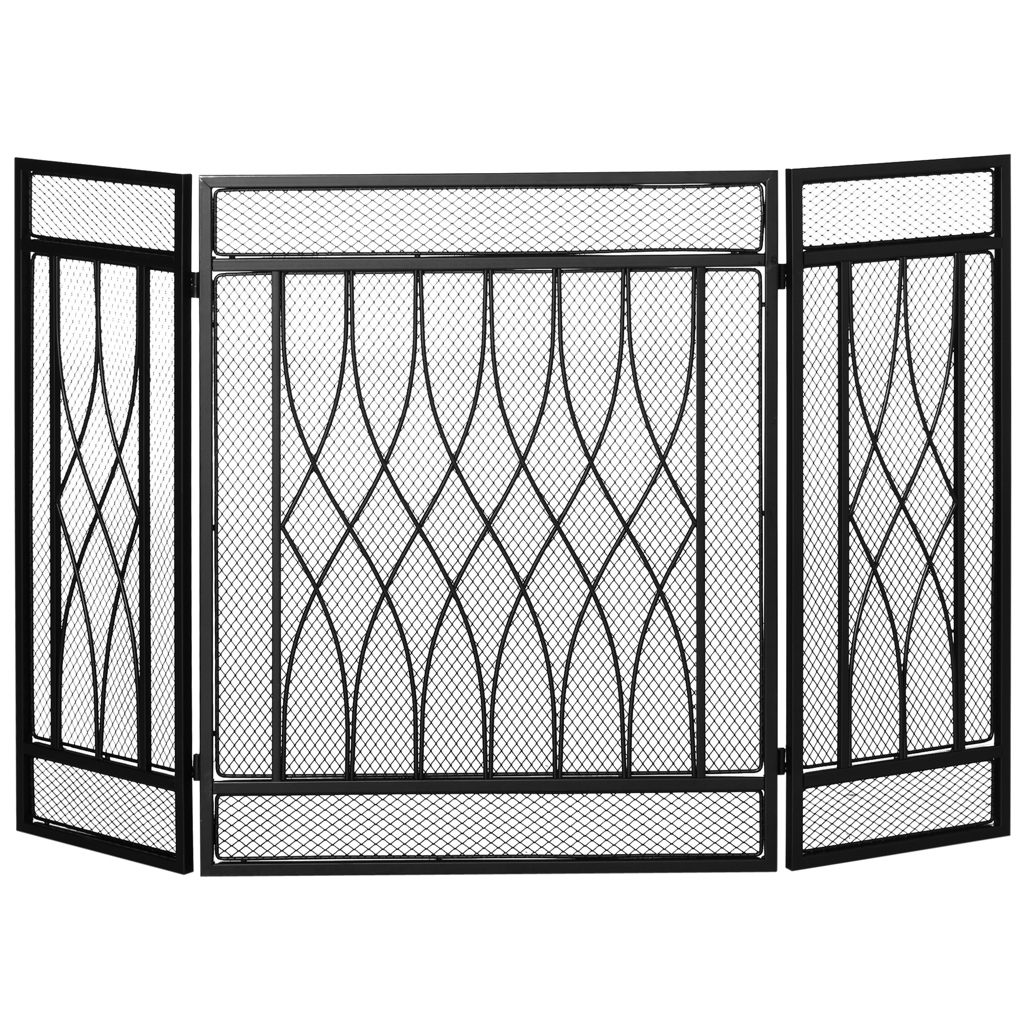 Decmode Traditional 40 Inch Metal Fire Screen For Fire Protection ...