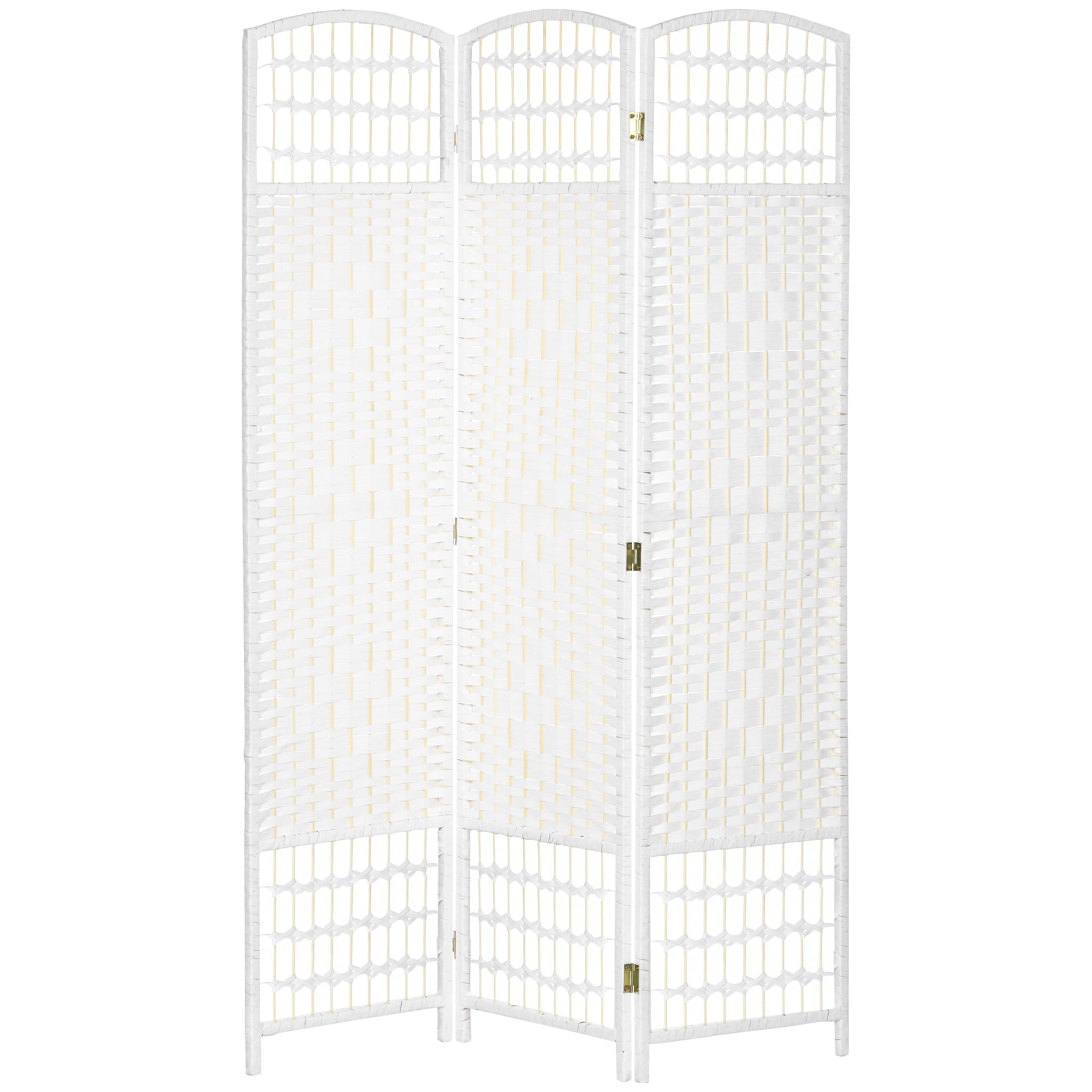 HOMCOM Indoor House Partition 3-Panel Room Divider Folding Privacy ...