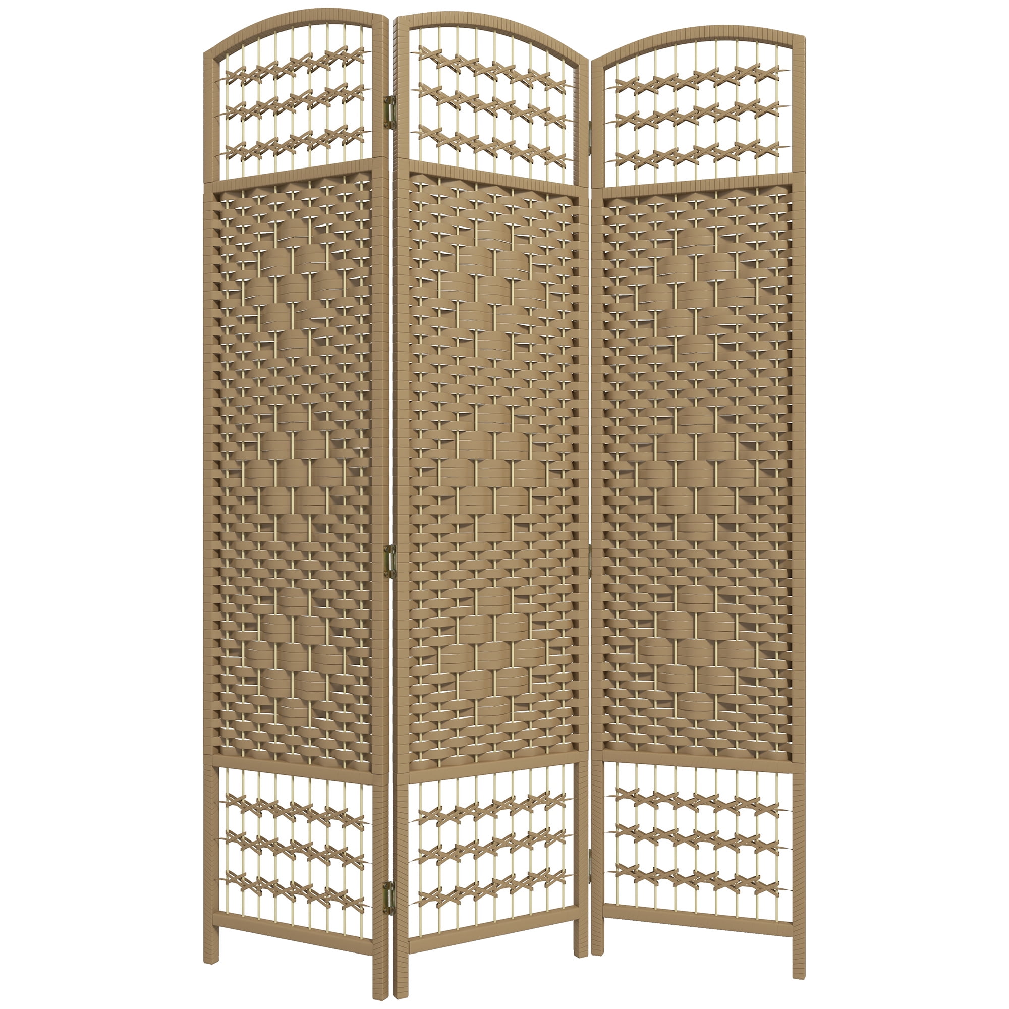 HOMCOM Portable Partition Wall, 3 Panel Room Divider, Privacy Temporary ...
