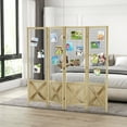 HOMCOM 4.7' 4 Panel Room Divider, Indoor Privacy Screens for Home ...
