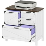 HOMCOM 4 Drawer File Cabinet Filing Cabinet for Letter/A4/Legal Files ...