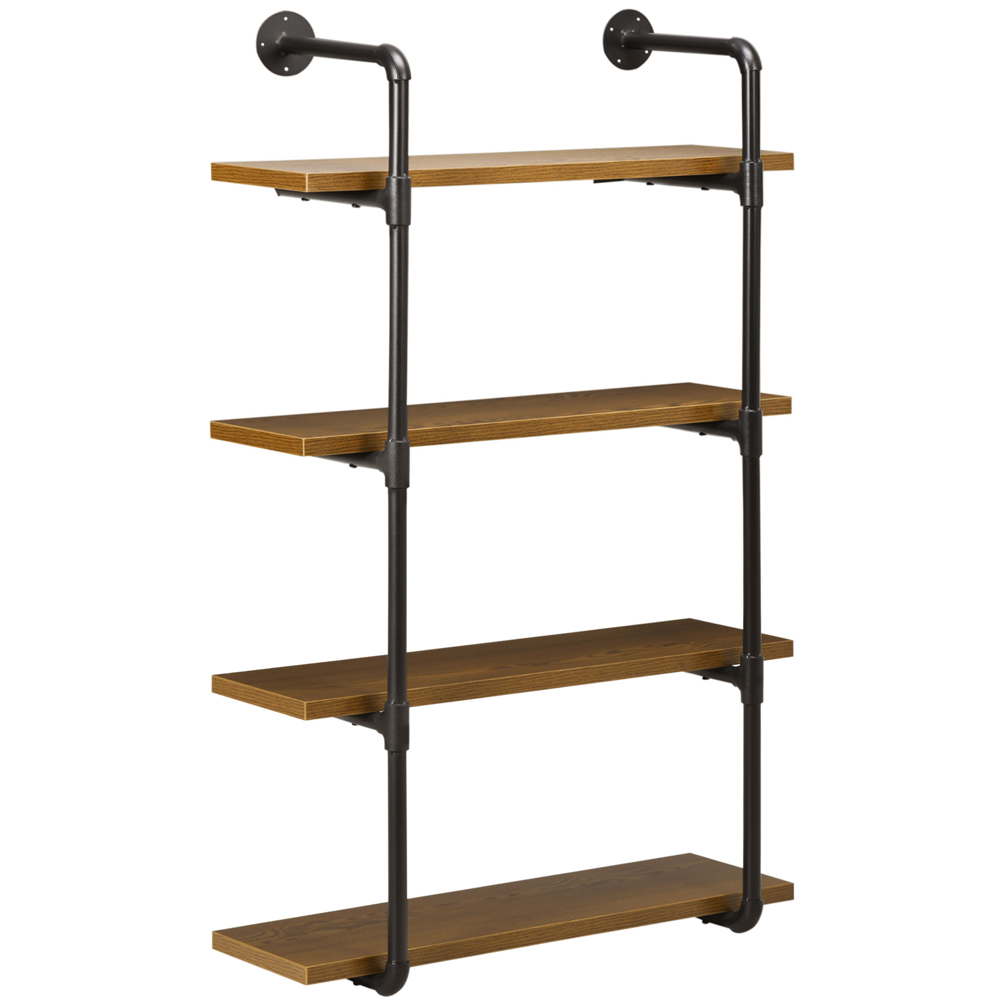ATT Industrial Pipe Floating Ladder Shelf Rustic Vintage Display Rack ...