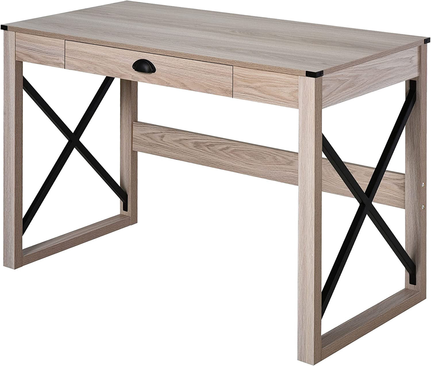 HOMCOM 44 inch Home Office Computer Desk, Rustic Writing Desk ...