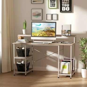 Tribesigns 70.8’’ L-Shaped Executive Desk with File Cabinet, Large ...