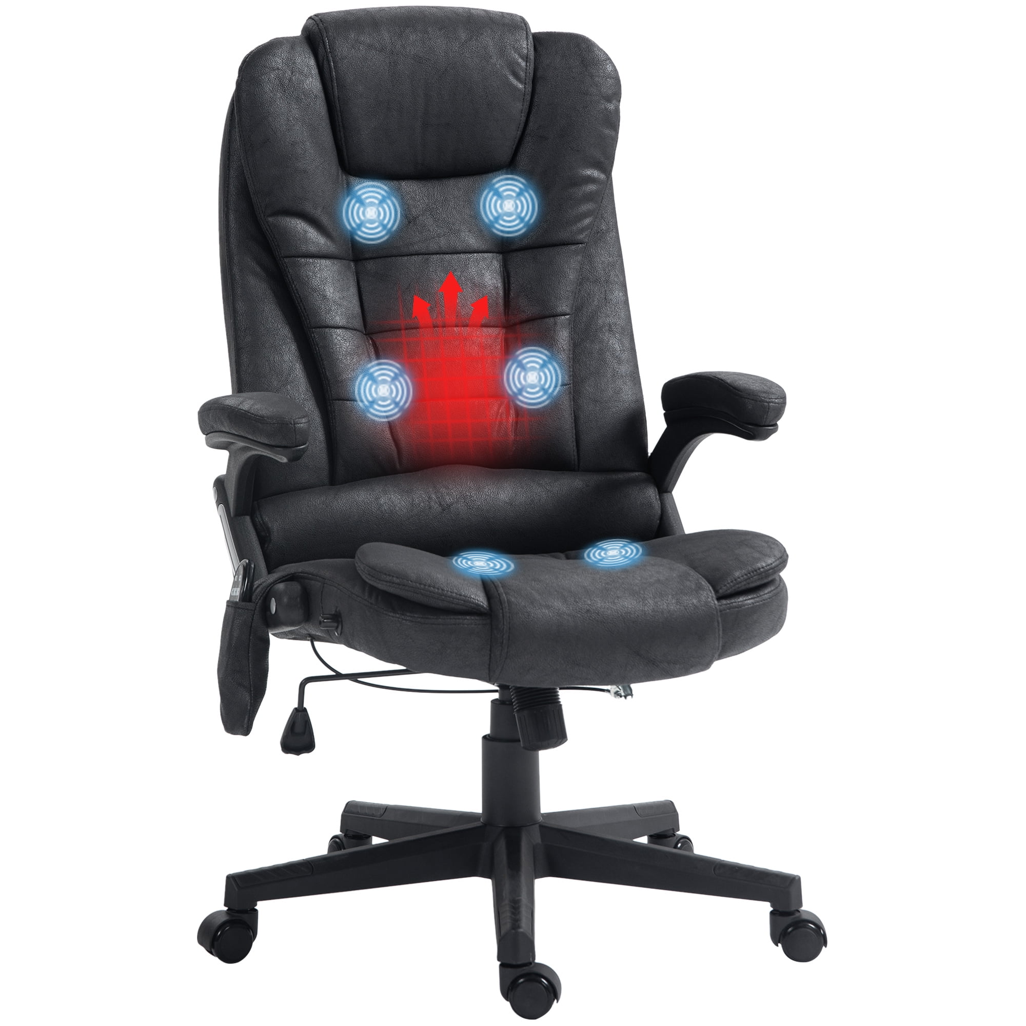 HOMCOM Executive Home Office Chair with 6 Point Vibrating Back Massage ...