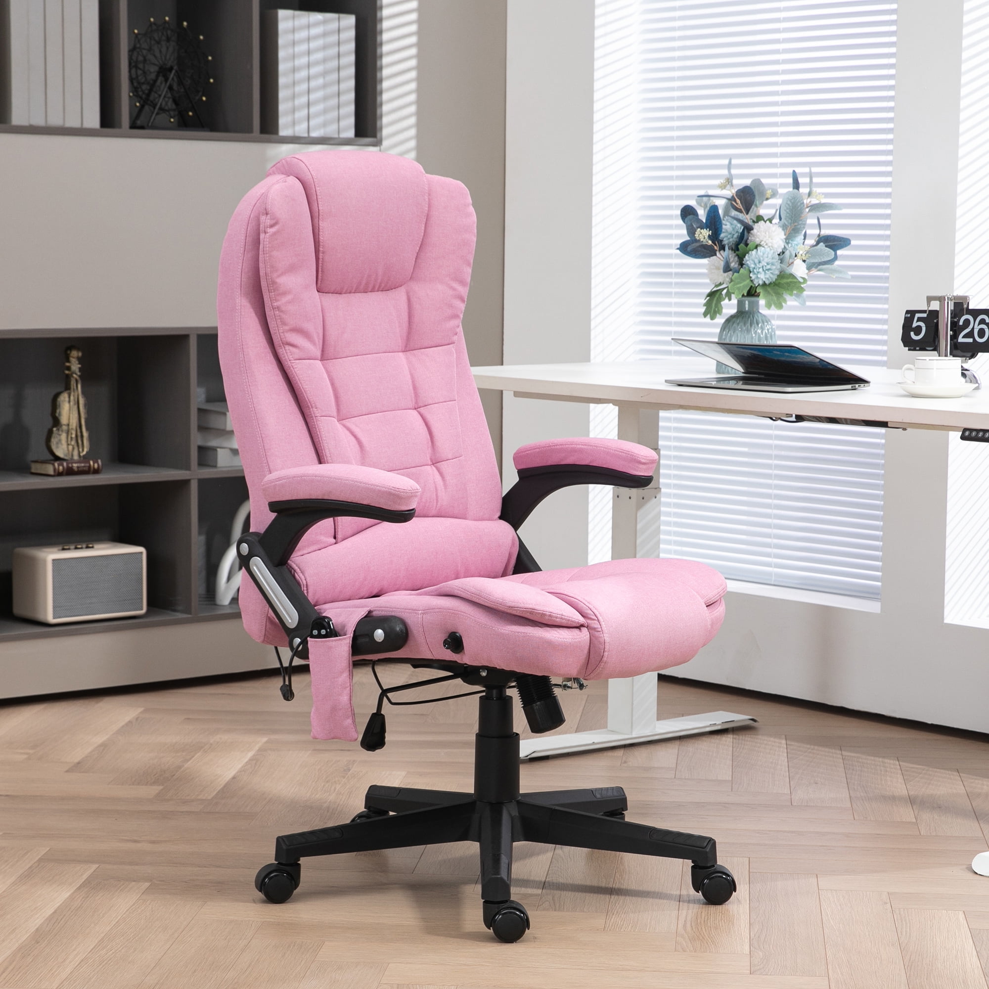 HOMCOM Executive Office Chair with 6 Point Vibrating Massage, Lumbar ...