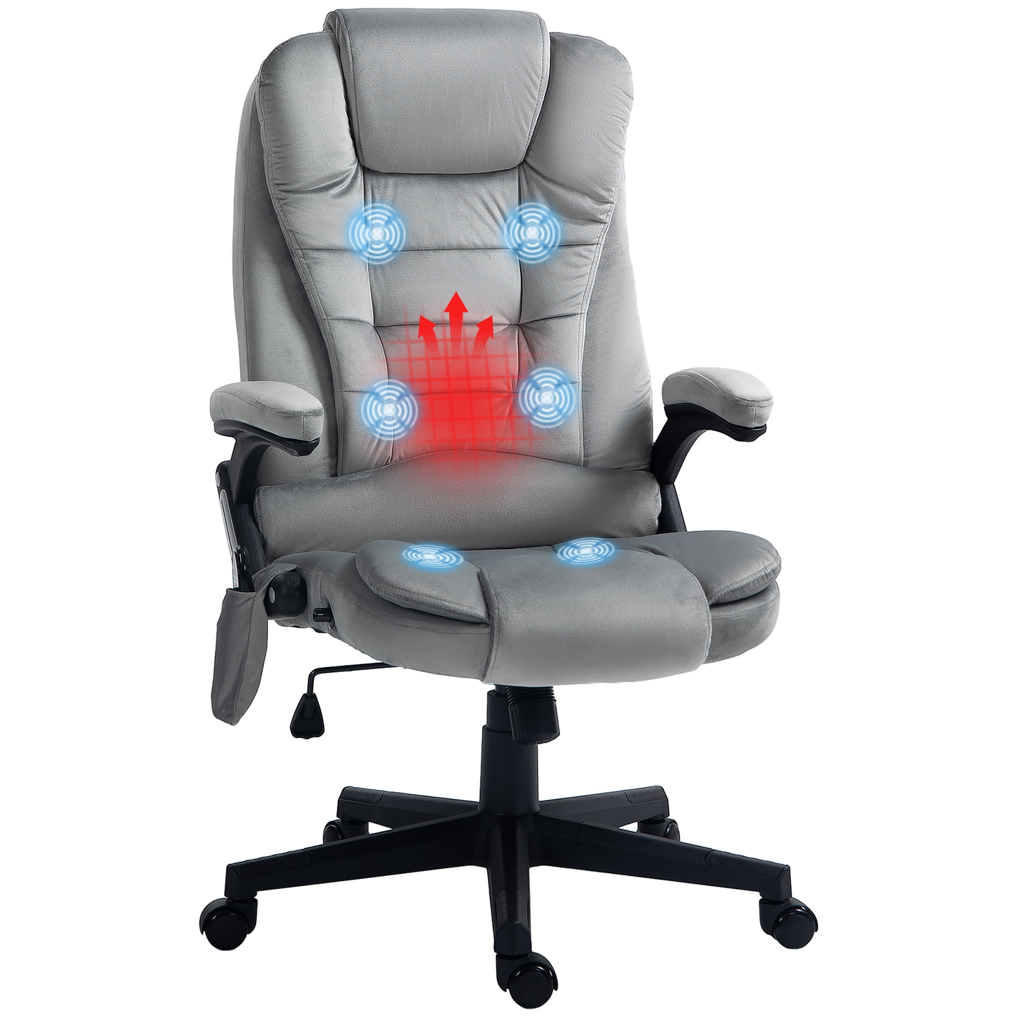 HOMCOM Executive Office Chair with 6 Point Vibrating Massage, Lumbar ...