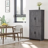 HOMCOM, Kitchen Pantry Cabinet, 64" Tall Storage, Gray - Walmart.com