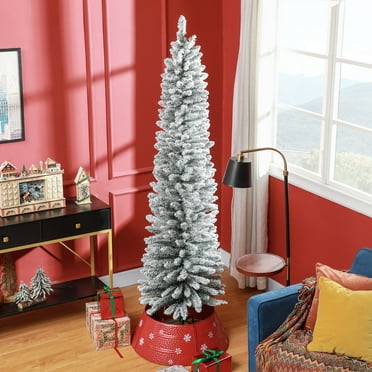 Free Shipping! Christmas Time 7.5-Ft. White Pine Snowy Artificial ...