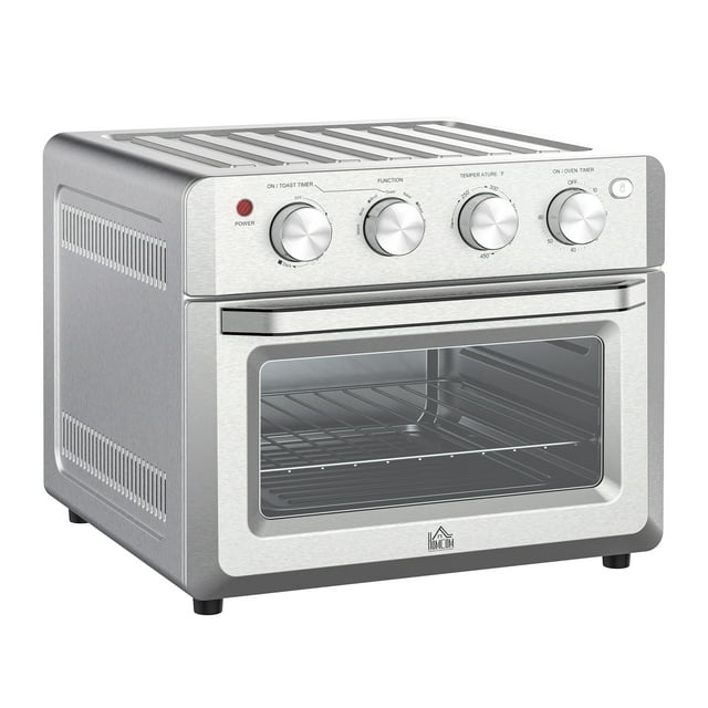 HOMCOM 7-in-1 Toaster Oven, 21 Qt 4-Slice Convection Oven with Warm ...