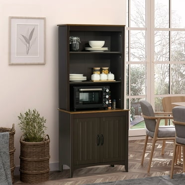 Homfa 71'' Large Wooden Dining Room Pantry, Buffet Hutch, 4 Door ...