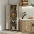 HOMCOM 72" Freestanding Kitchen Pantry Cabinet, Farmhouse Tall Storage ...