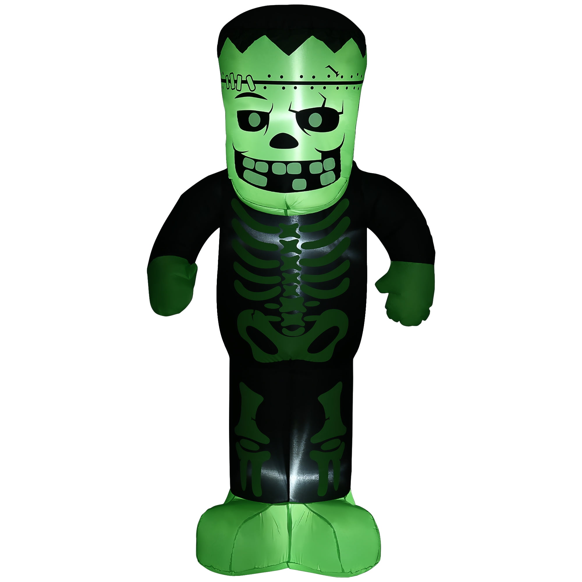 HOMCOM 8FT Outdoor Halloween Inflatable Skeleton Frankenstein - Walmart.com