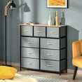 HOMCOM 9 Drawers Storage Chest Dresser Organizer Unit w/ Steel Frame ...