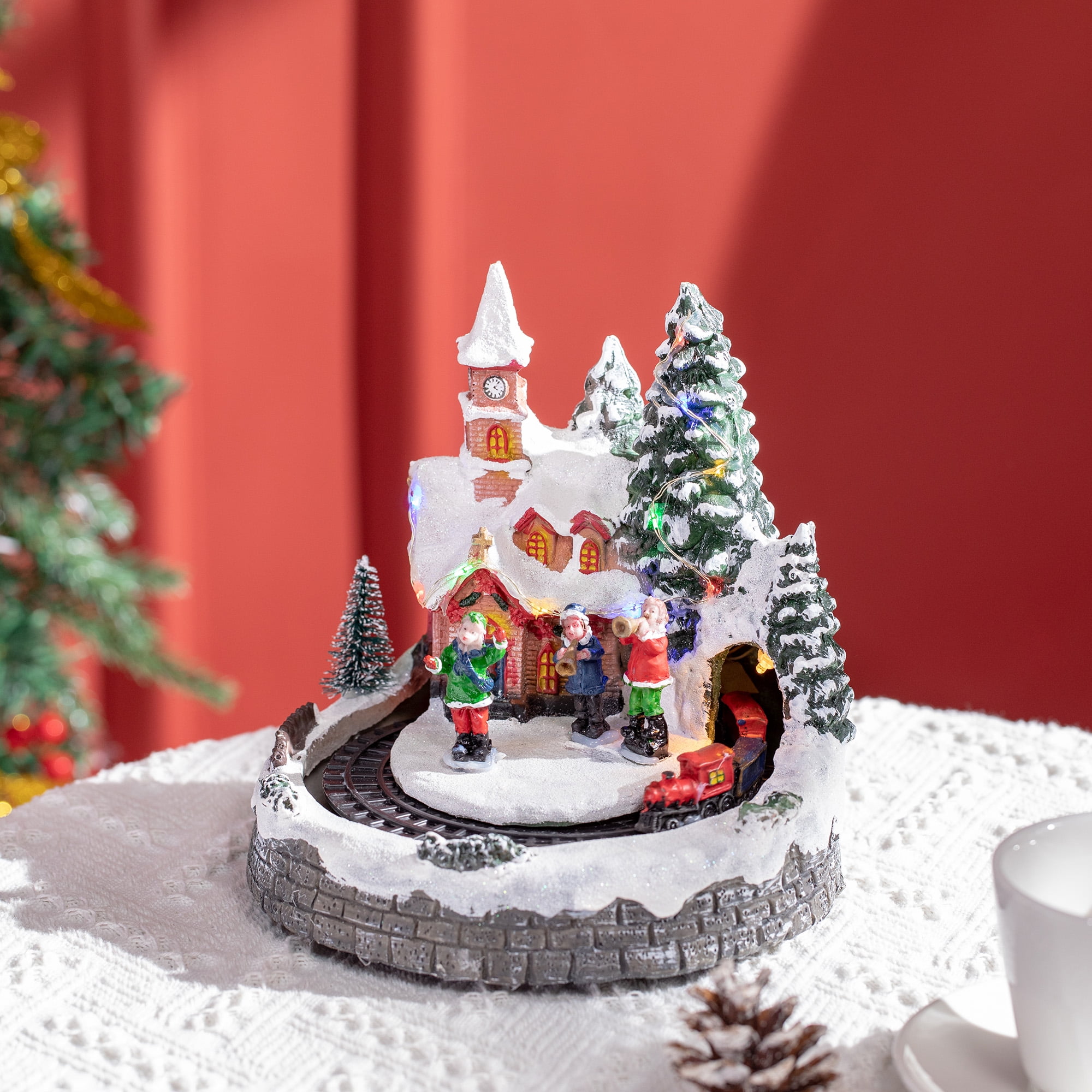 HOMCOM Animated Christmas Village Scene - Walmart.com