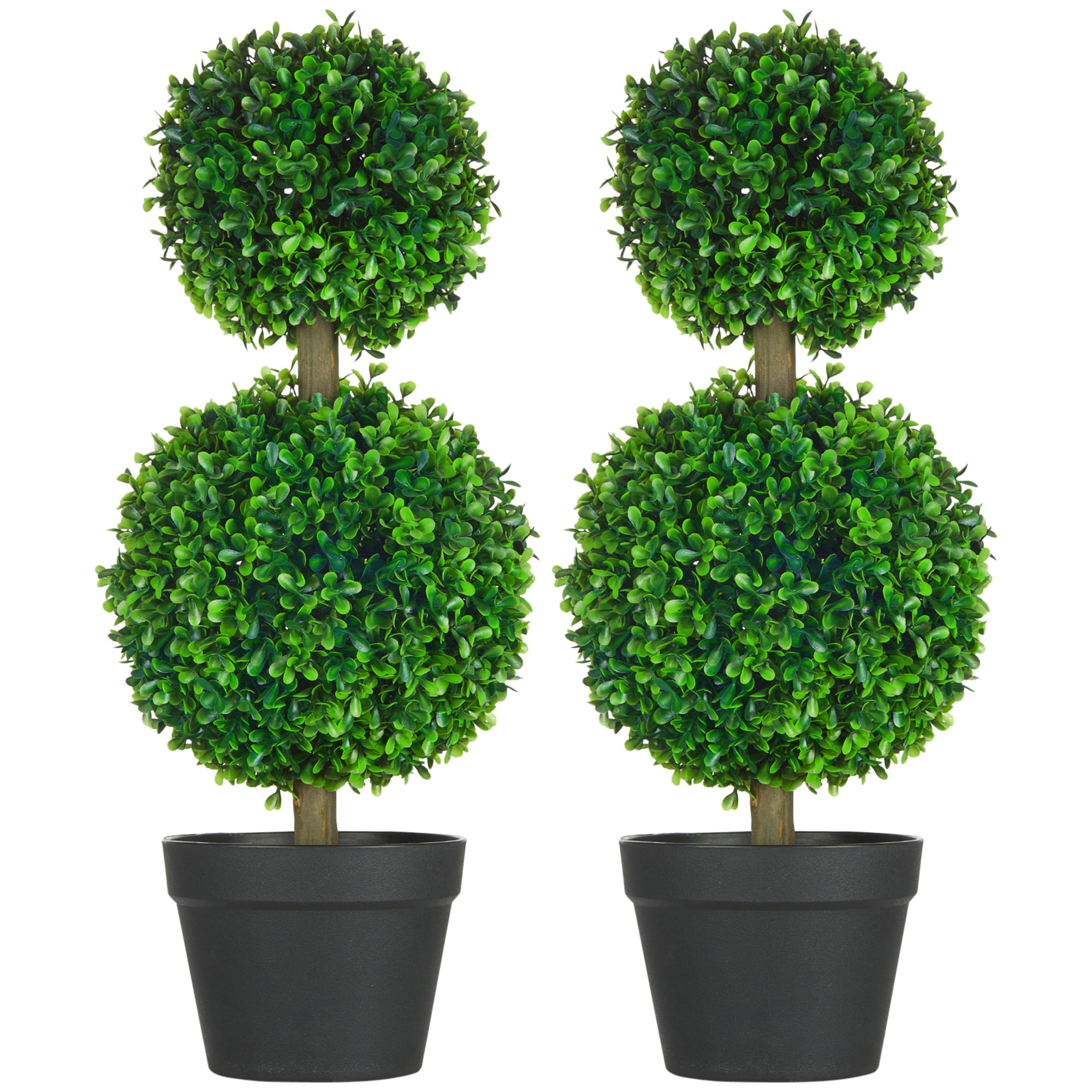 HOMCOM Artificial Plant for Home Decor Indoor & Outdoor Fake Plants ...