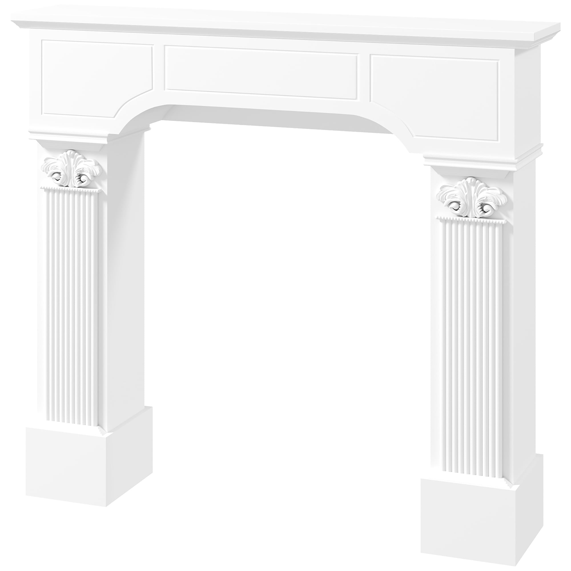 HOMCOM Baroque Fireplace Mantel, Fireplace Surround with Ionic Leg ...