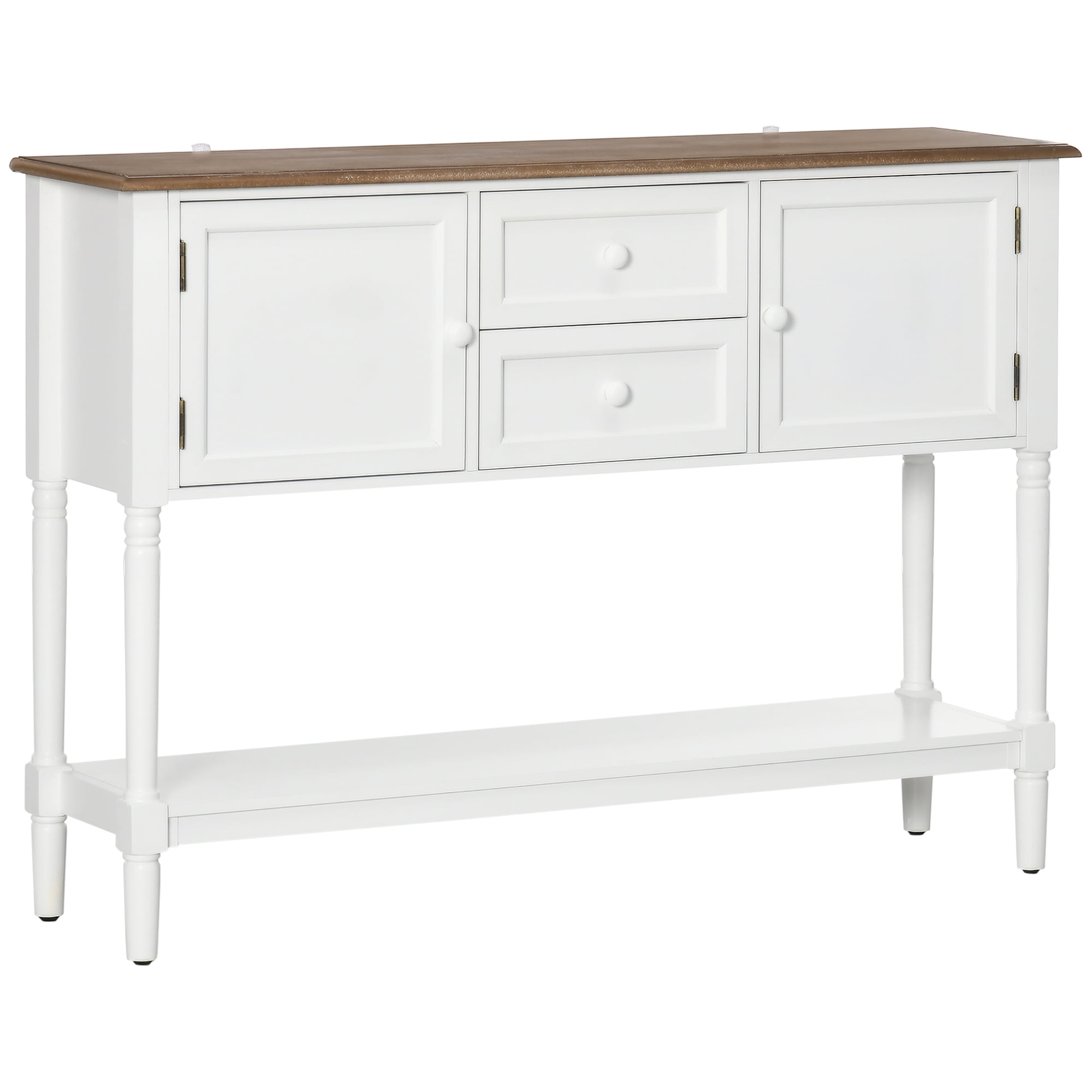 HOMCOM Console Table with Drawers, Vintage Entryway Table with 2 ...