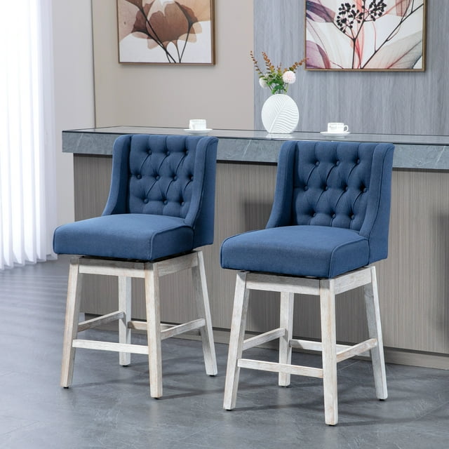 Free Shipping! HOMCOM Counter Height Bar Stools Set of 2, 180 Swivel ...