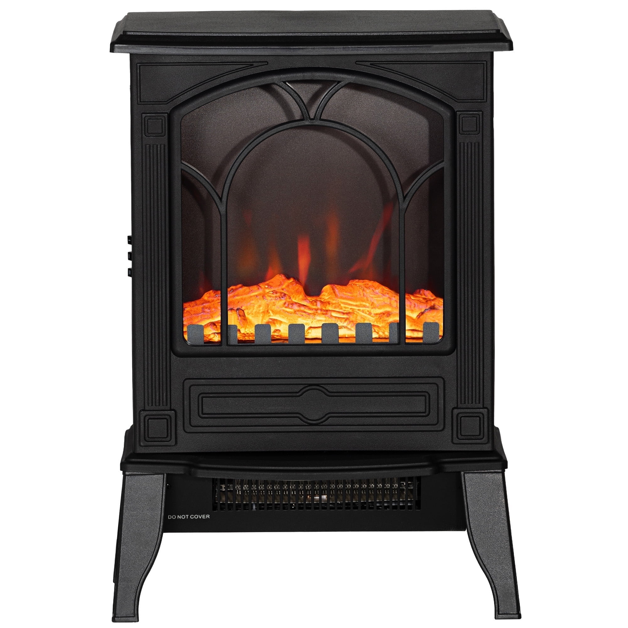 HOMCOM Electric Fireplace Stove with Overheat Protection 750W/1500W ...