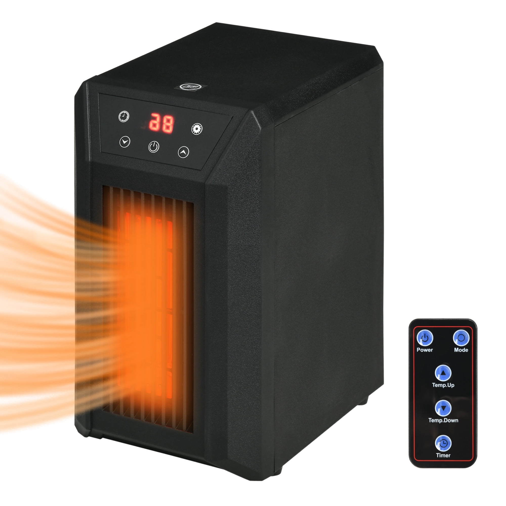 HOMCOM Electric Space Heater, 1500W Fast Heating Portable Heater ...