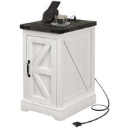 DecorTech Traditional Rectangular End Table with AC Power and USB ...