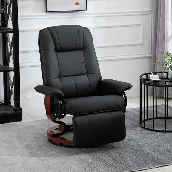 Domi Bonn Faux Leather Lounge Chair with Footrest and Armrest, Manual ...