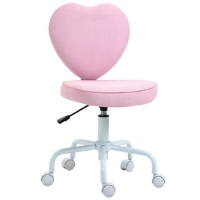 HOMCOM Heart Love Shaped Back Design Office Chair with Adjustable ...