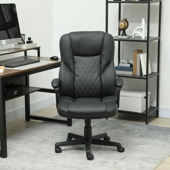 FelixKing Leather Office Chair - Small PU Ergonomic Desk Chair, Comfy ...