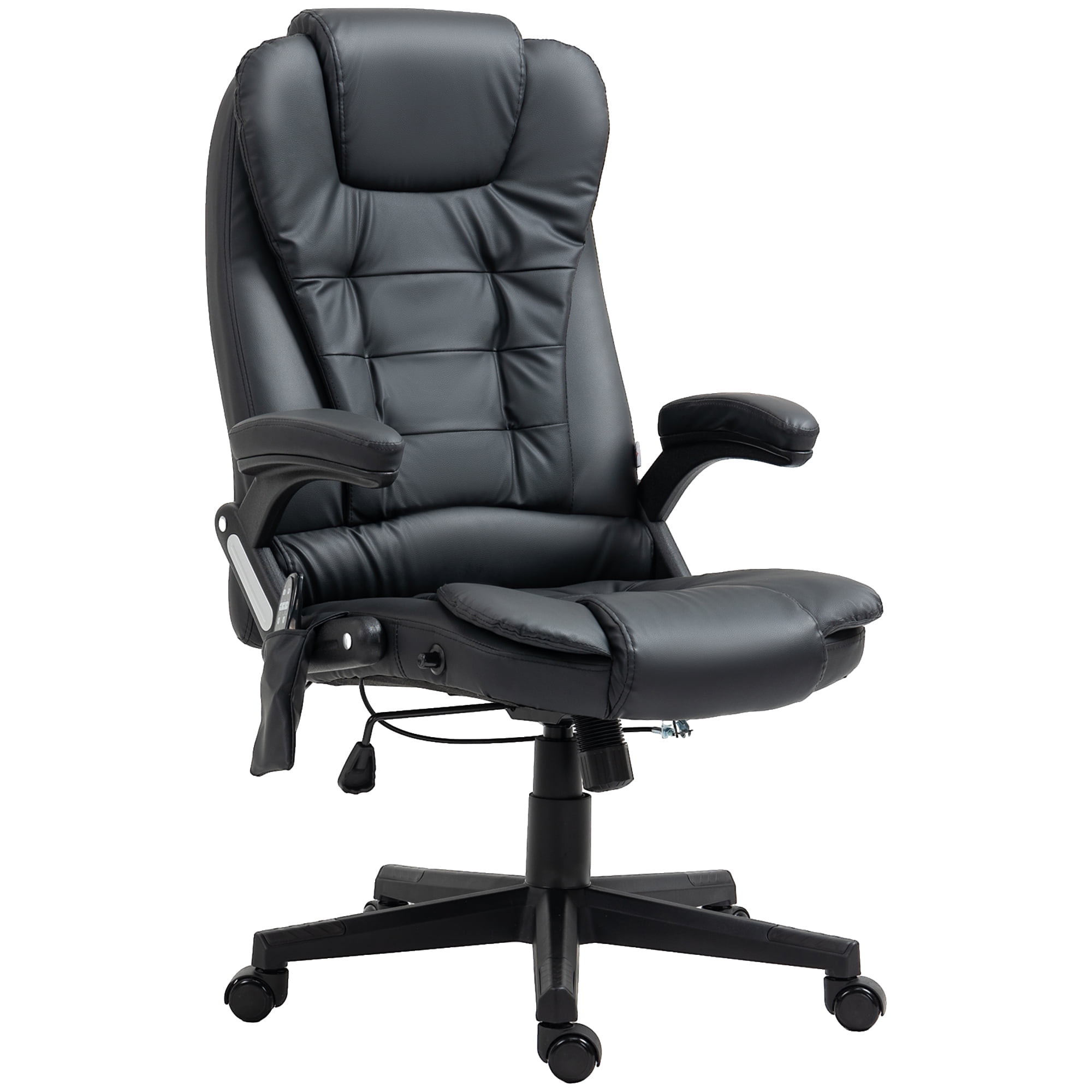 HOMCOM High Back Vibration Massage Office Chair with 6 Vibration Points ...
