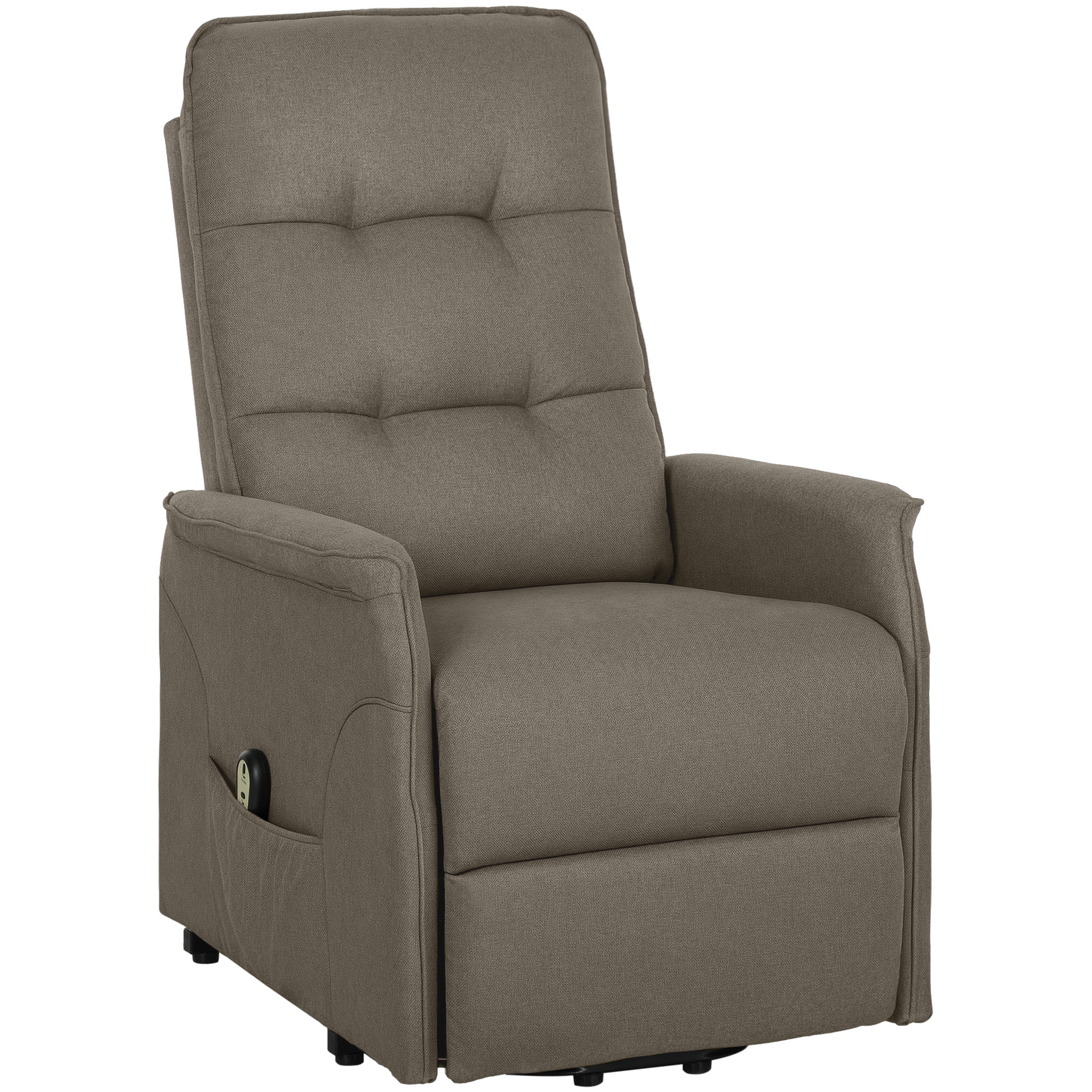 HOMCOM Lift Recliner Chair, Power Lift Sofa with Quick Assembly, Coffee ...