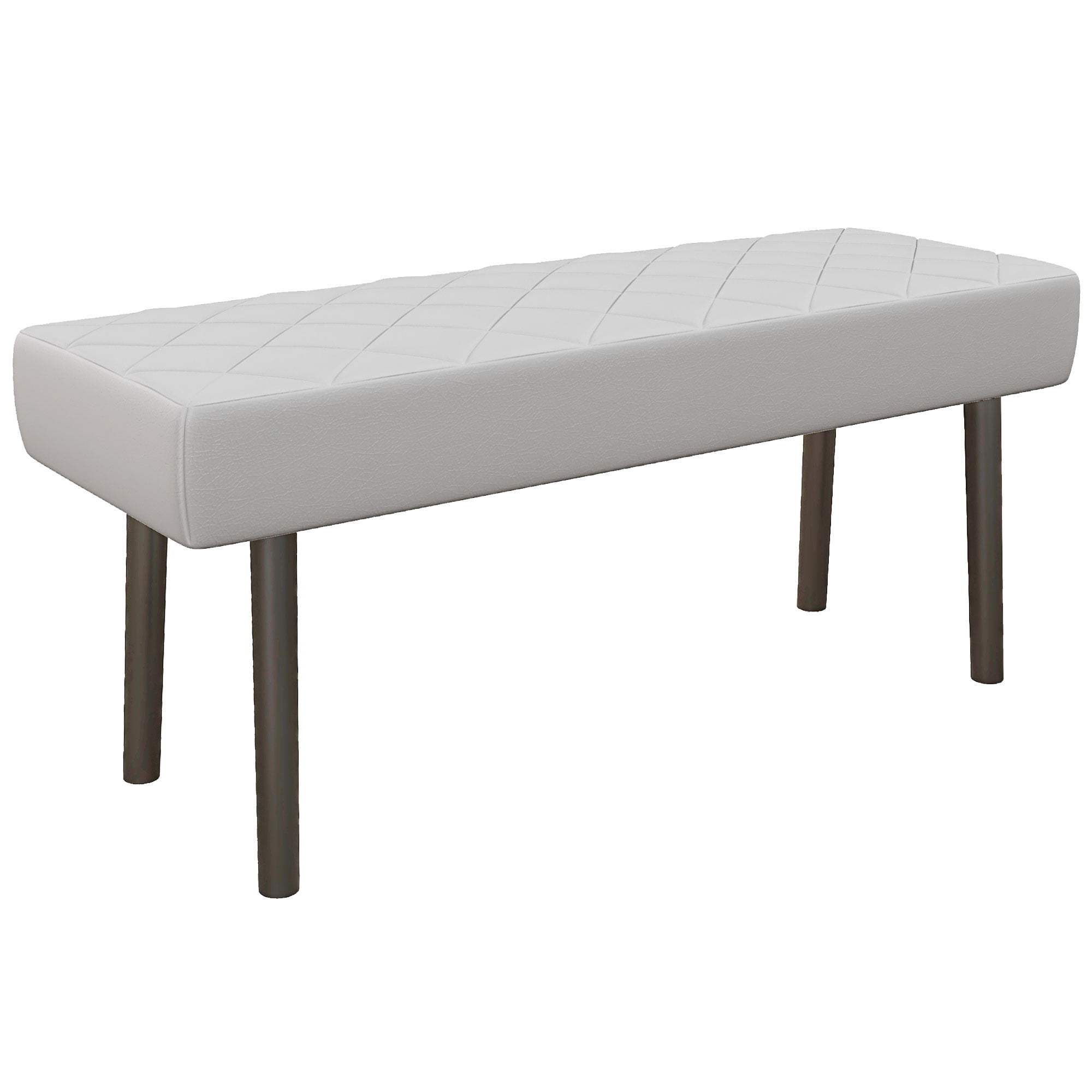 HOMCOM Modern Ottoman Bench, 39.4" Faux Leather Upholstered End of Bed ...