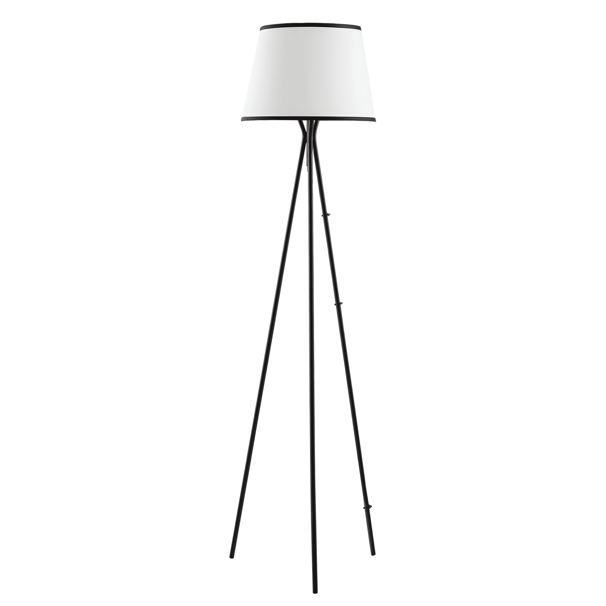 HOMCOM Modern Tripod Floor Lamp Free Standing Land Lamp w/ Steel Frame ...