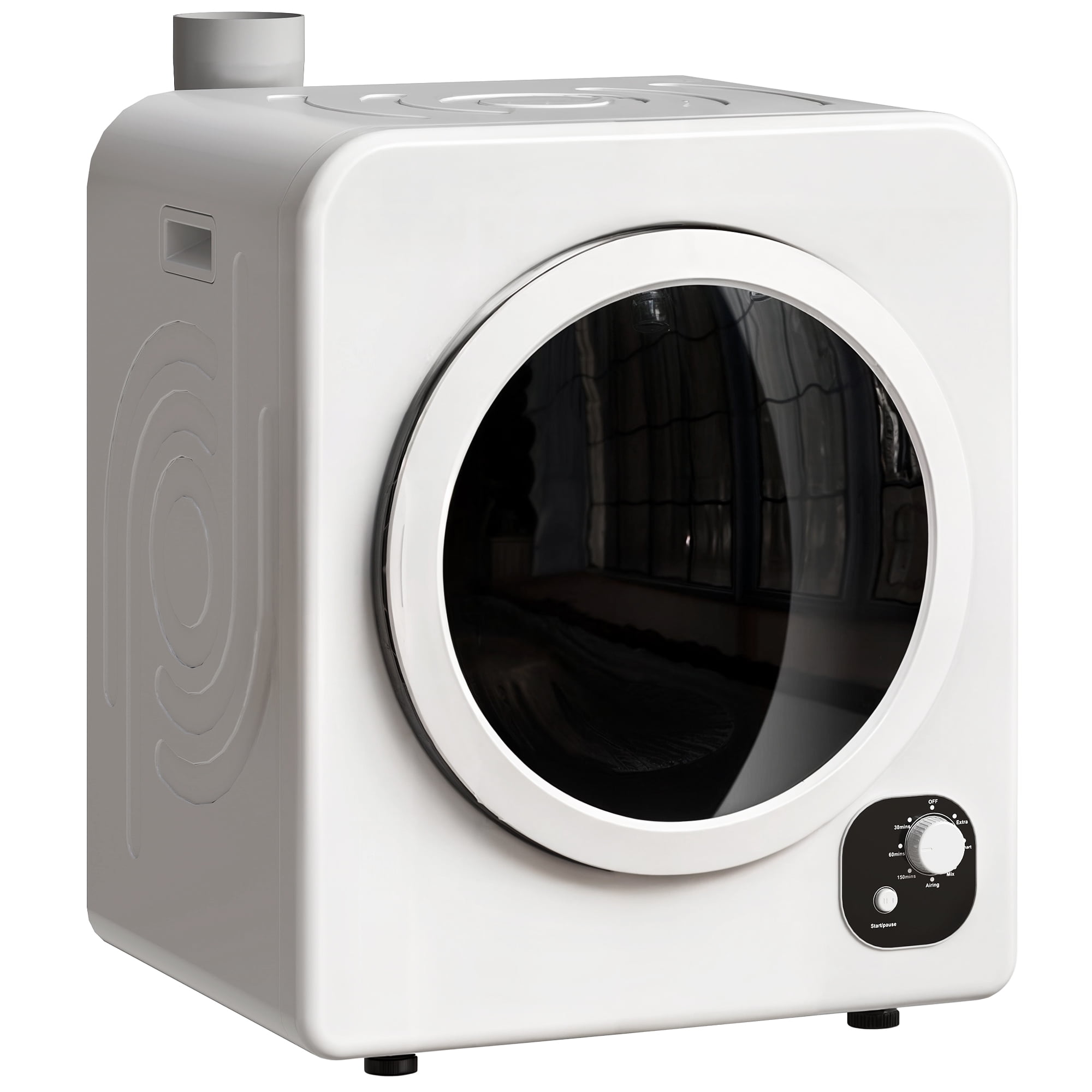 HOMCOM Portable Clothes Dryer, Laundry Dryer w/ Stainless Steel Tub ...