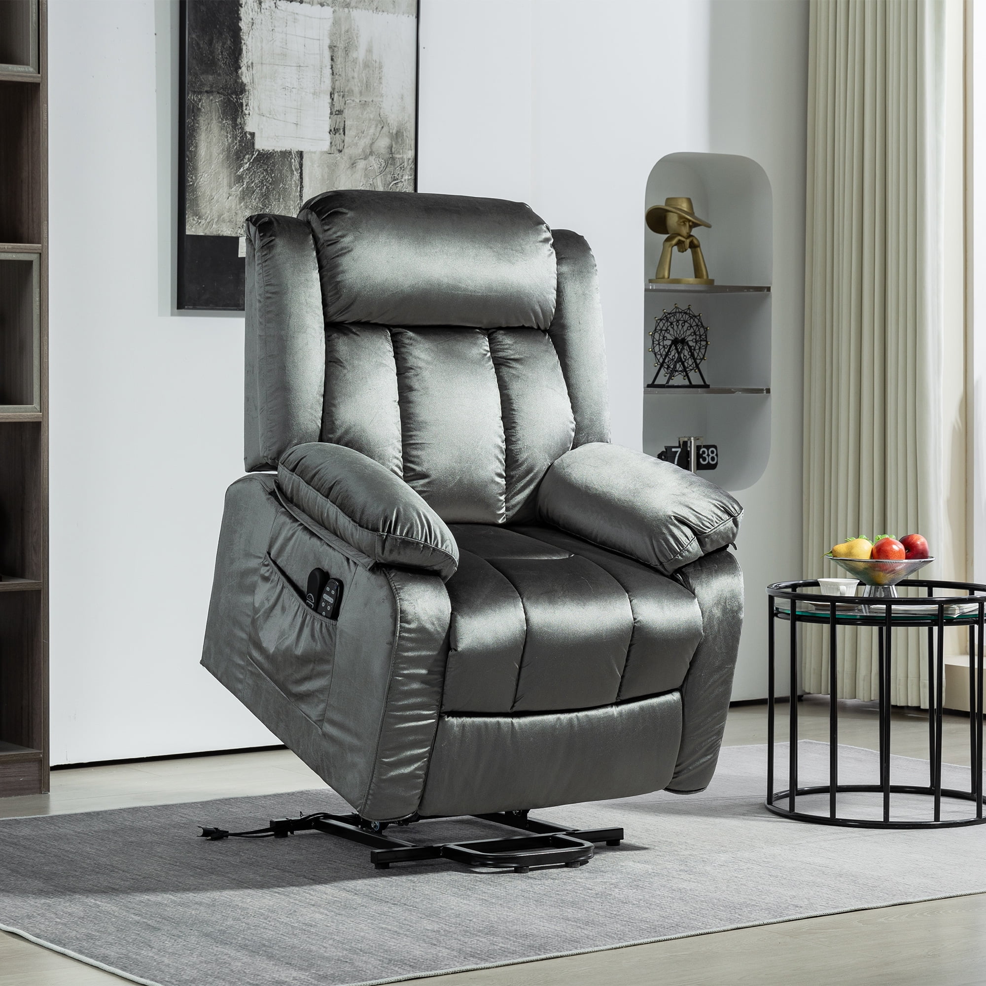 HOMCOM Power Lift Recliner Chair for Elderly, Electric Massage Chair ...