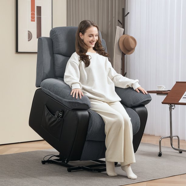 HOMCOM Power Lift Recliner Chair with Massage and Heat, Electric Lift ...