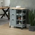 HOMCOM Small Furniture: Compact Rolling Kitchen Island Cart with Wood ...