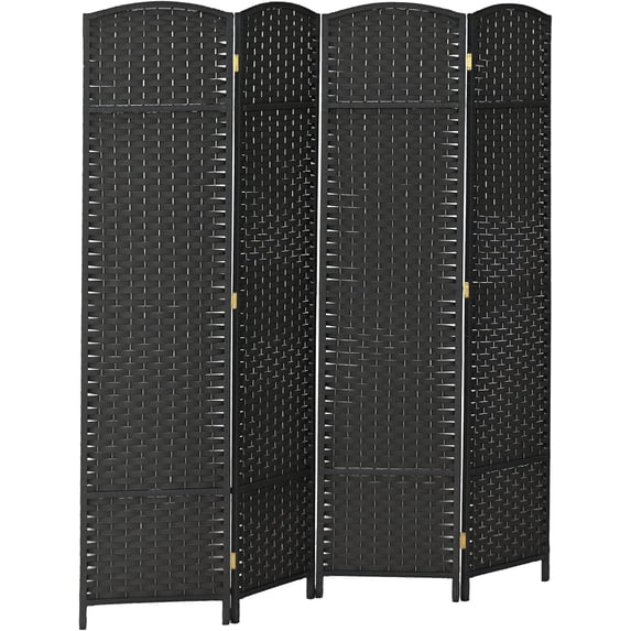 HOMCOM Room Divider, 4 Panel Folding Privacy Screen, 5.6' Tall ...