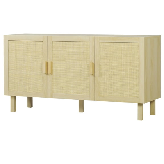Buffet Cabinet with Drawers, 56" Large Sideboard Buffet Storage Cabinet ...