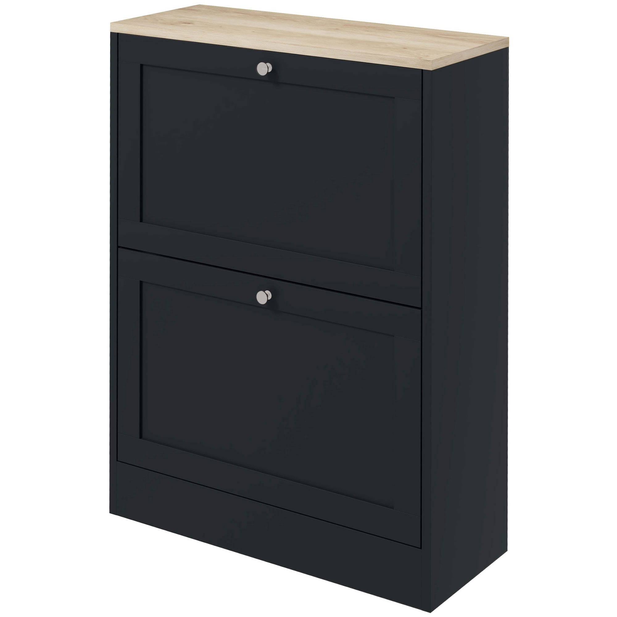HOMCOM Slim Shoe Cabinet with 2 Flip Drawers & Adjustable Shelves ...