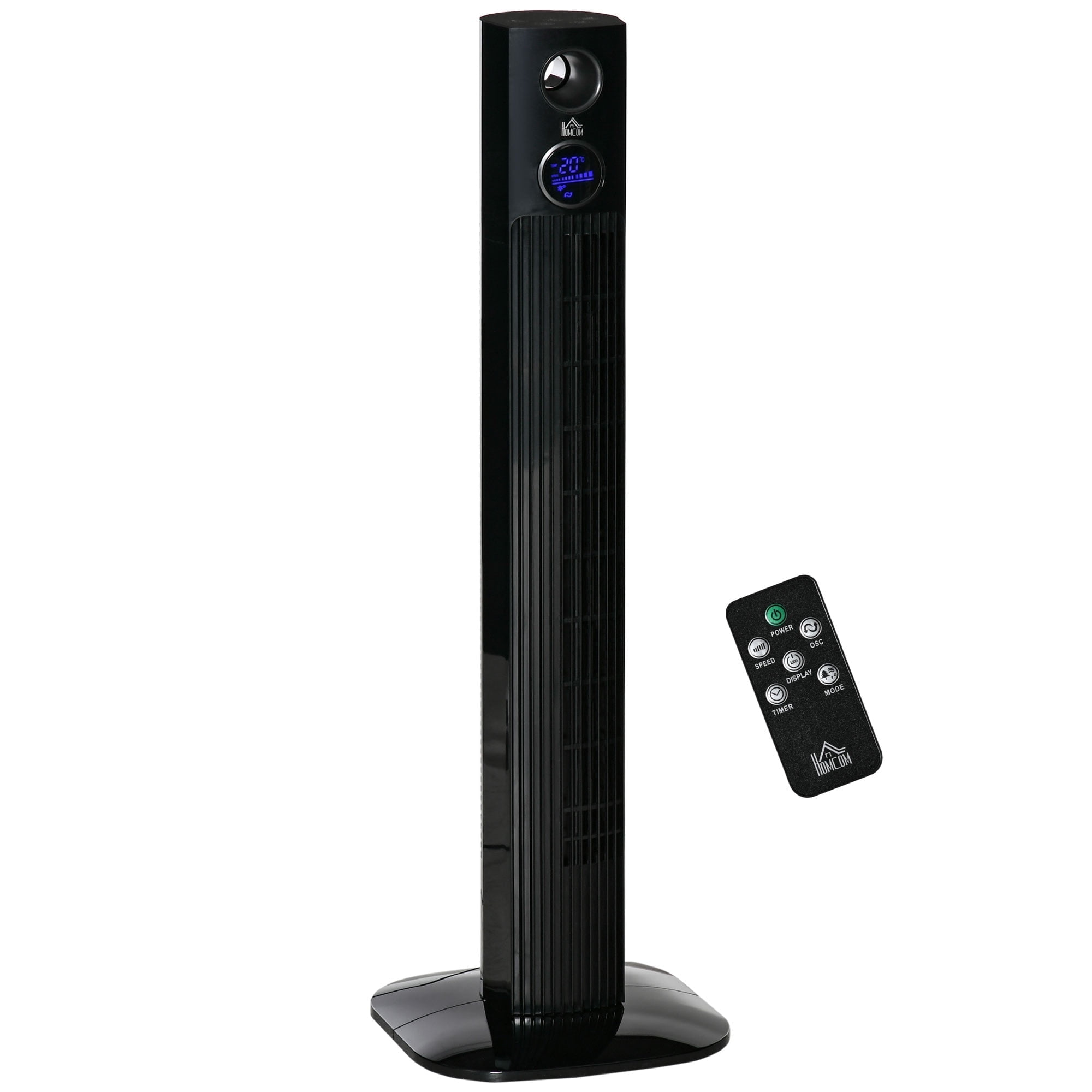 HOMCOM Oscillating High Tall Floor Cooling Tower Fan with 3 Speeds, 4 ...