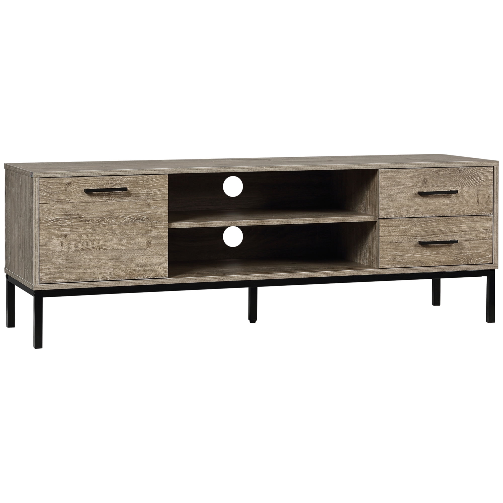 HOMCOM TV Stand for TV up to 50 Inches, Entertainment Center with Door ...
